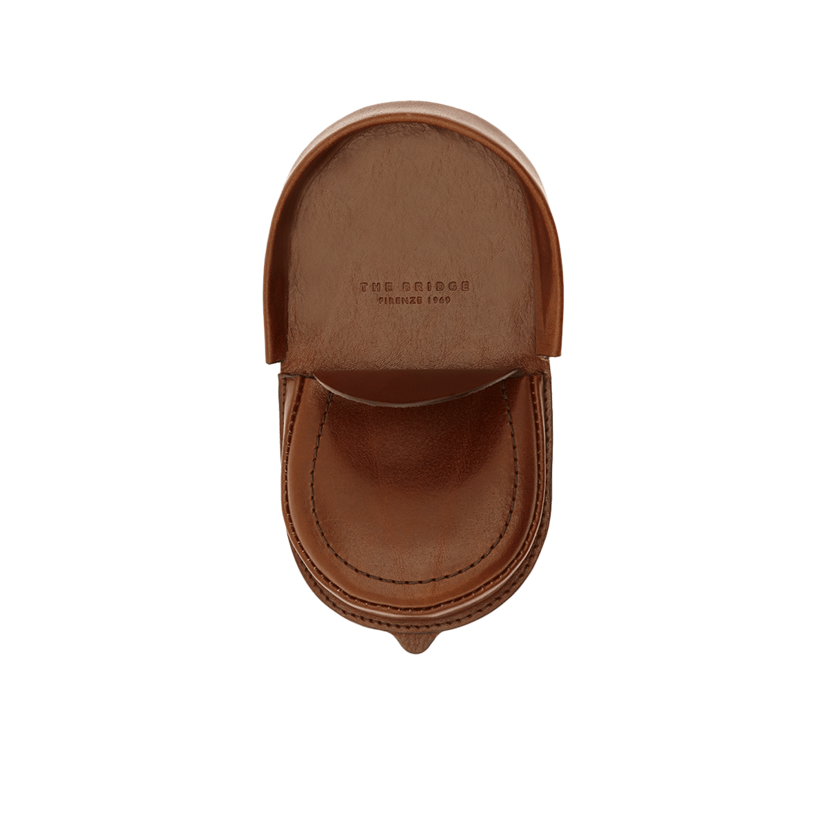 Men’s leather coin purse BROWN/GOLD | The Bridge